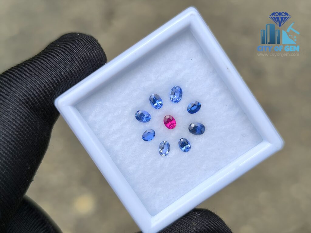 Ceylon Natural Ruby & Blue Sapphires Collection for Jewelry Designs