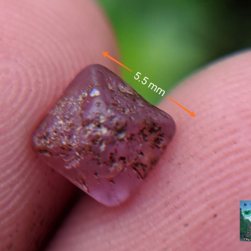 Natural Pink Spinel Complete Cubic Crystal