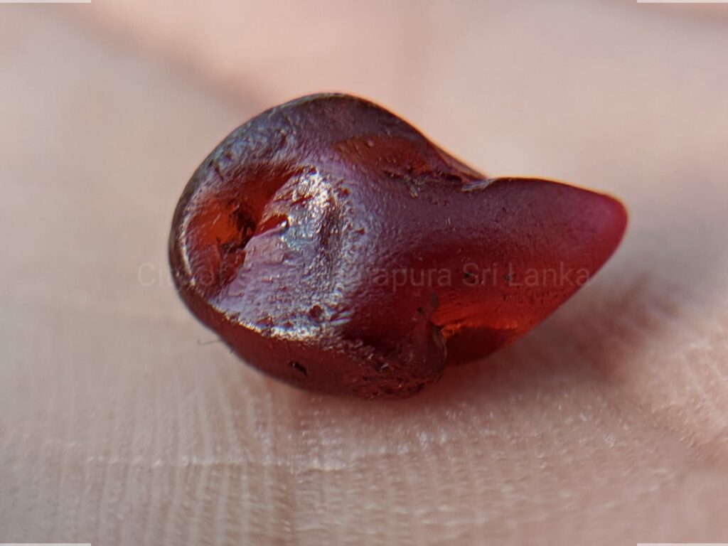 CEYLON NATURAL (ALMANDINE) SPESSARTITE GARNET ROUGH GEMSTONE ( SRI ...
