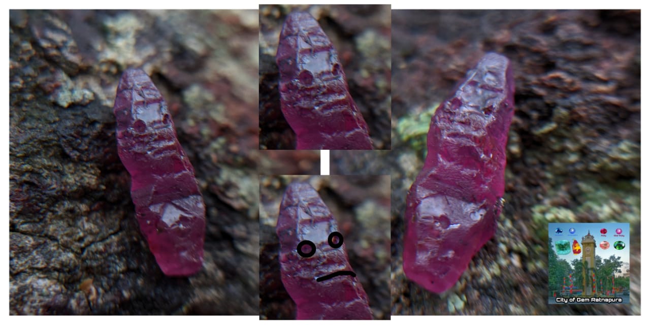 CEYLON NATURAL RARE RUBY CRYSTAL "SRI LANKAN RUBY"