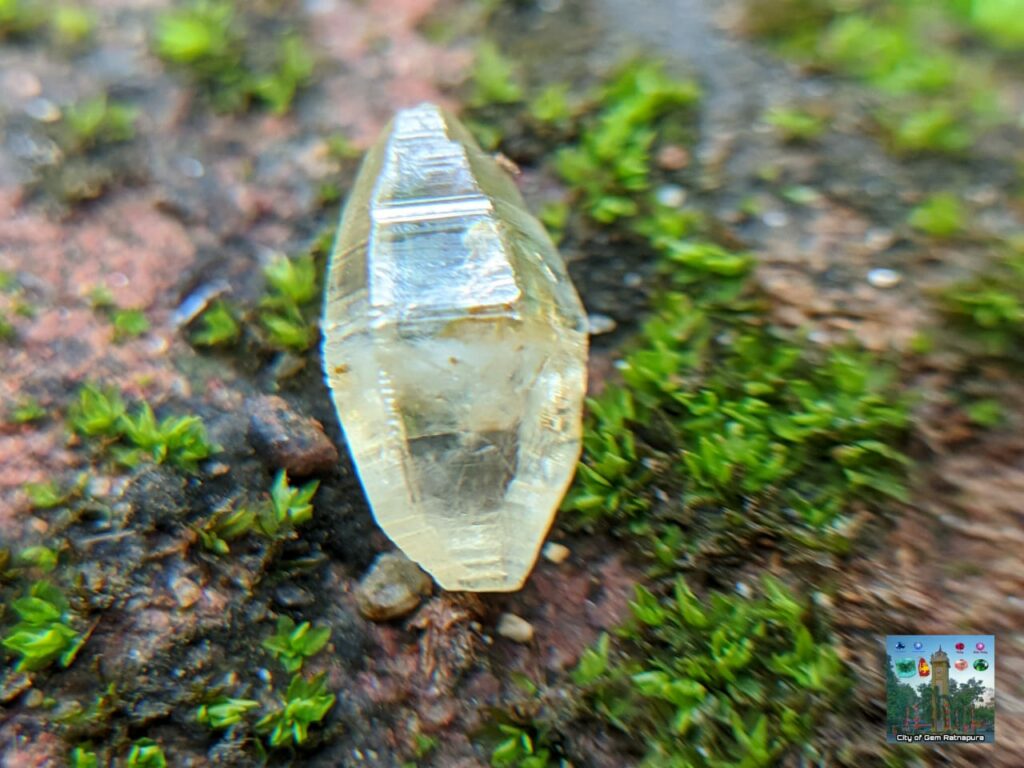 CEYLON NATURAL YELLOW SAPPHIRE COMPLETE CRYSTAL ( glass body crystal ) -