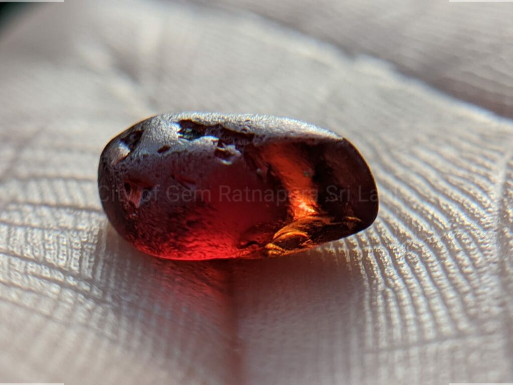 CEYLON NATURAL (ALMANDINE) SPESSARTITE GARNET ROUGH GEMSTONE ( SRI ...