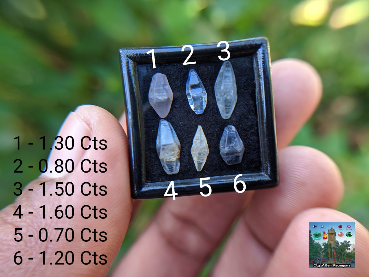 Ceylon Natural Small Sapphire Crystals Collection