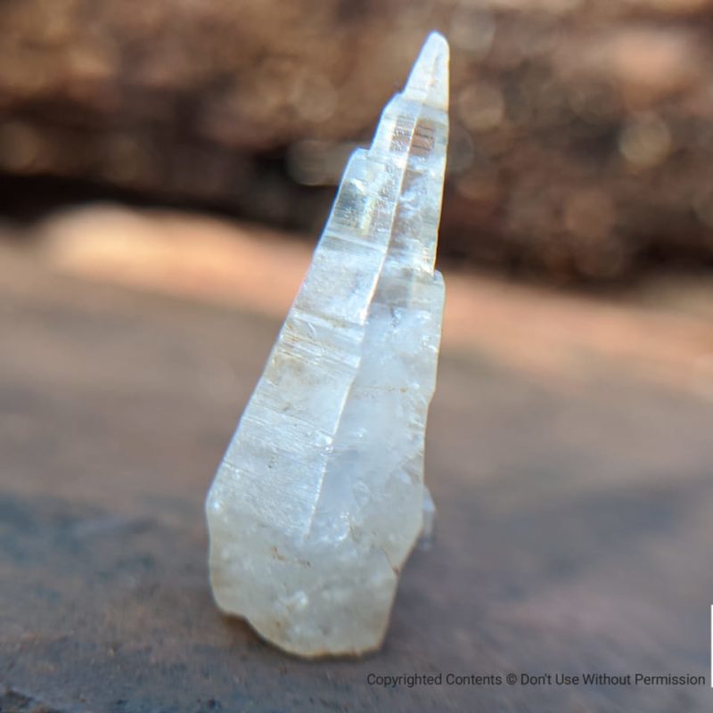 Ceylon Natural Colourless Sapphire Crystal with Growth Marks ( Glass ...