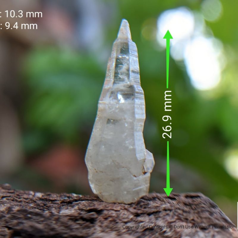 Ceylon Natural Colourless Sapphire Crystal with Growth Marks ( Glass ...