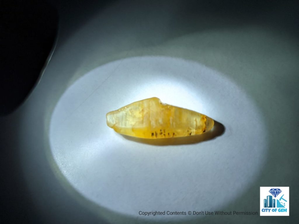 Ceylon Natural Yellow Sapphire Crystal