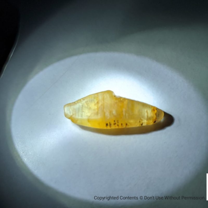 Ceylon Natural Yellow Sapphire Crystal