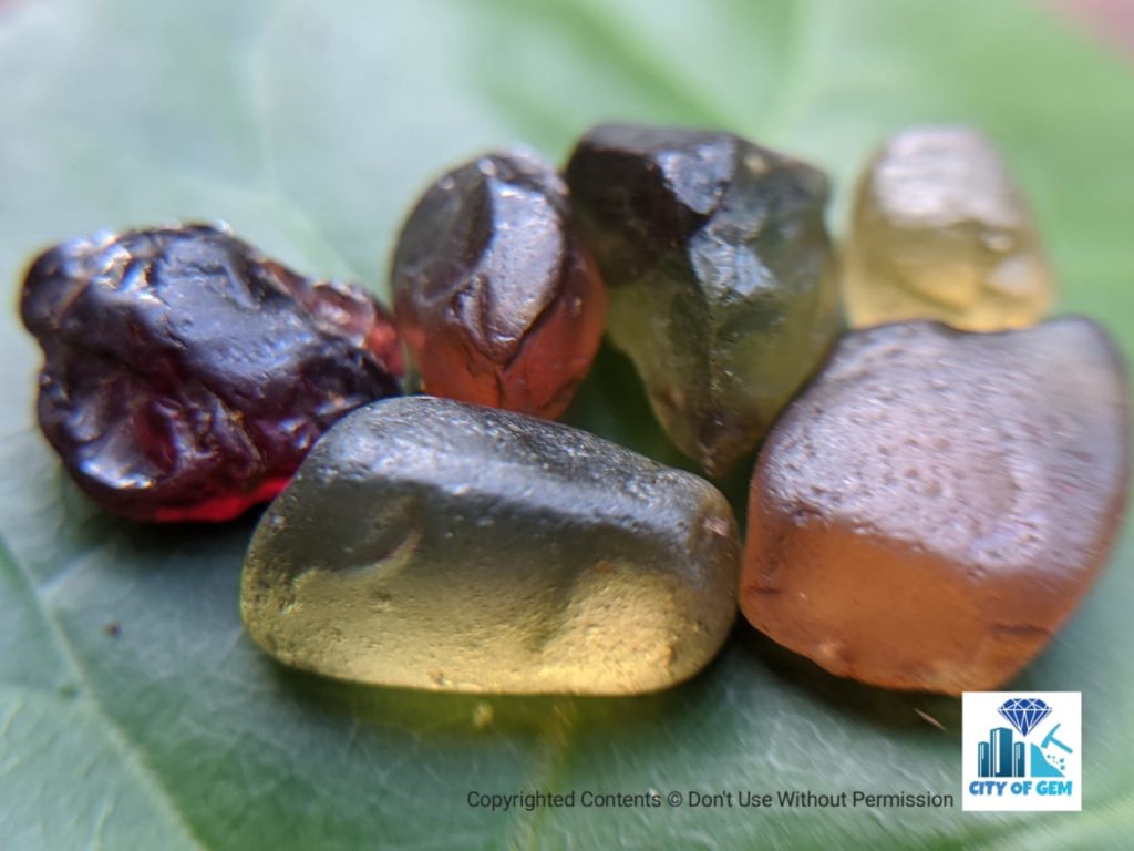 Ceylon Natural Zircon Rough Gemstones Lot