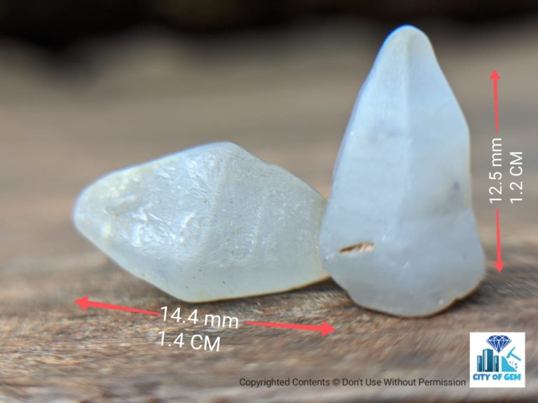 Ceylon Natural Heating Sapphire " Geuda" Crystal Couple