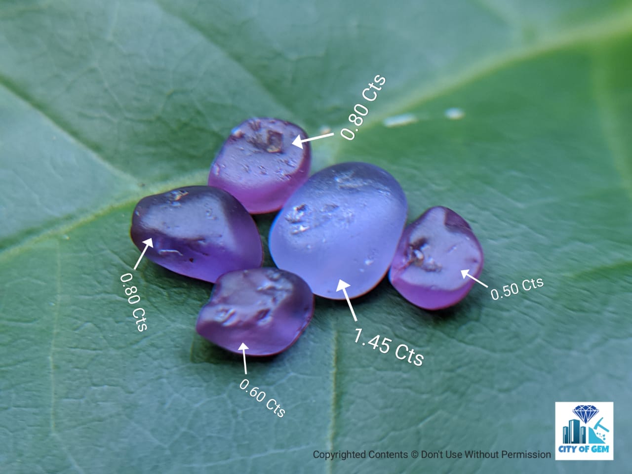 Ceylon Natural Violet and Purple Sapphires Rough Gemstones Lot with ...