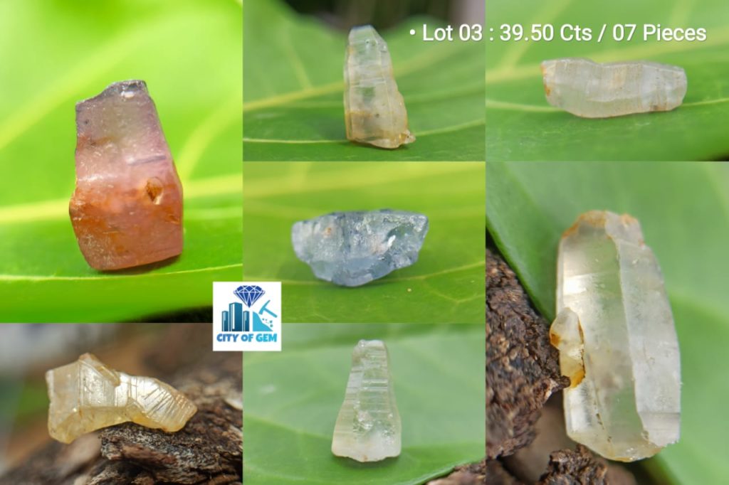 Ceylon Natural Sapphire Crystal Mix Lots