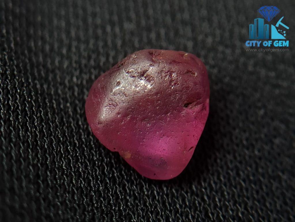 Natural Blue Sapphire with Ruby