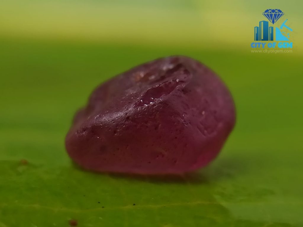 Natural Blue Sapphire with Ruby