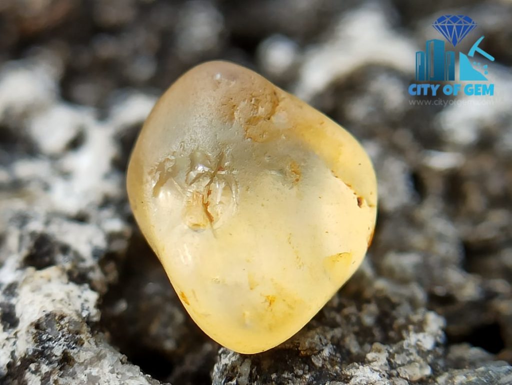 Ceylon Natural Yellow Sapphire Rough Gemstones Lot