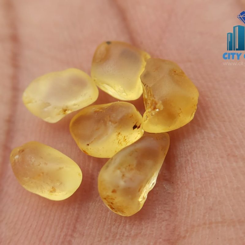 Ceylon Natural Yellow Sapphire Rough Gemstones Lot