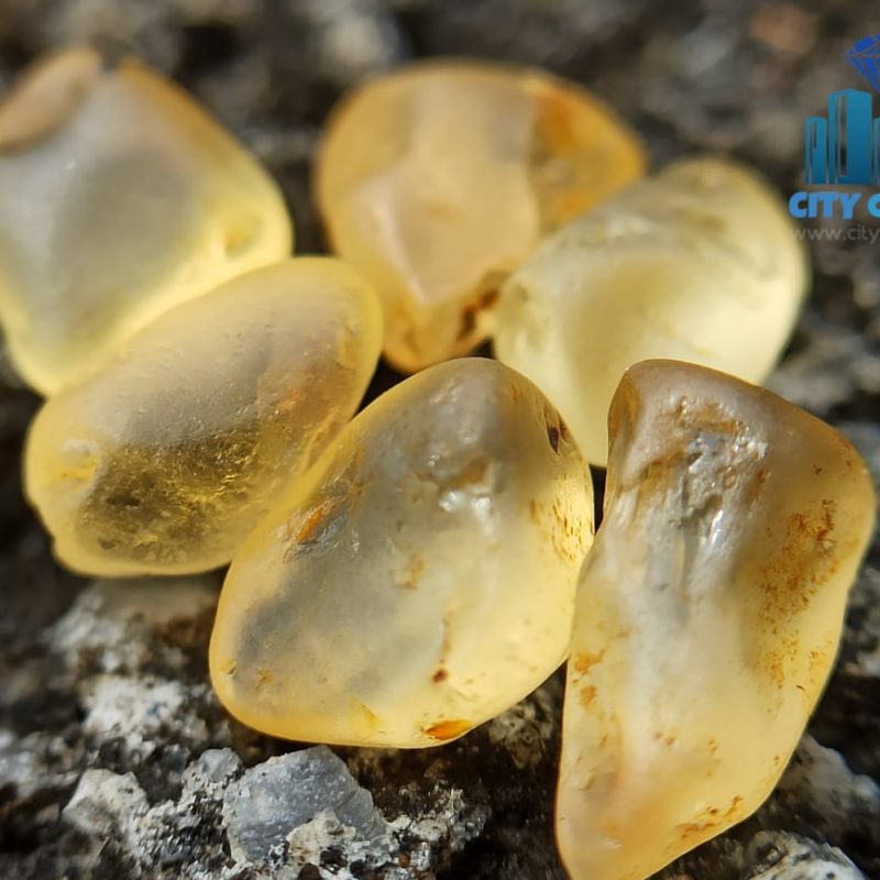 Ceylon Natural Yellow Sapphire Rough Gemstones Lot