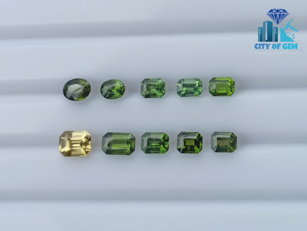 Fine Quality Natural Green Zircon Lot from Sri Lanka