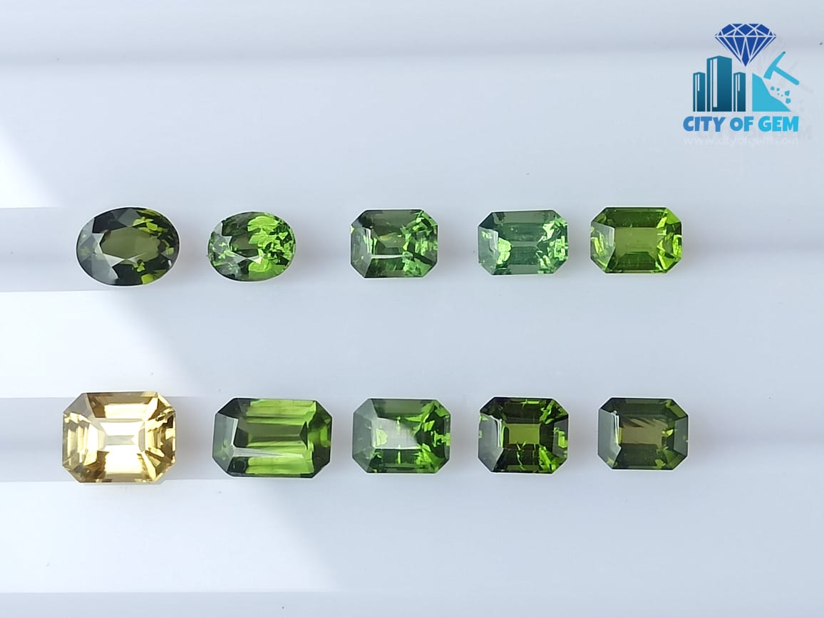 Fine Quality Natural Green Zircon Lot from Sri Lanka
