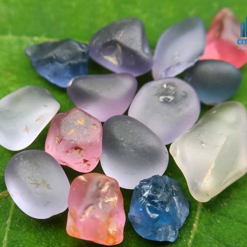 Ceylon Natural Spinel Rough Alluvial Gemstones with Mehenge and Ghano ...