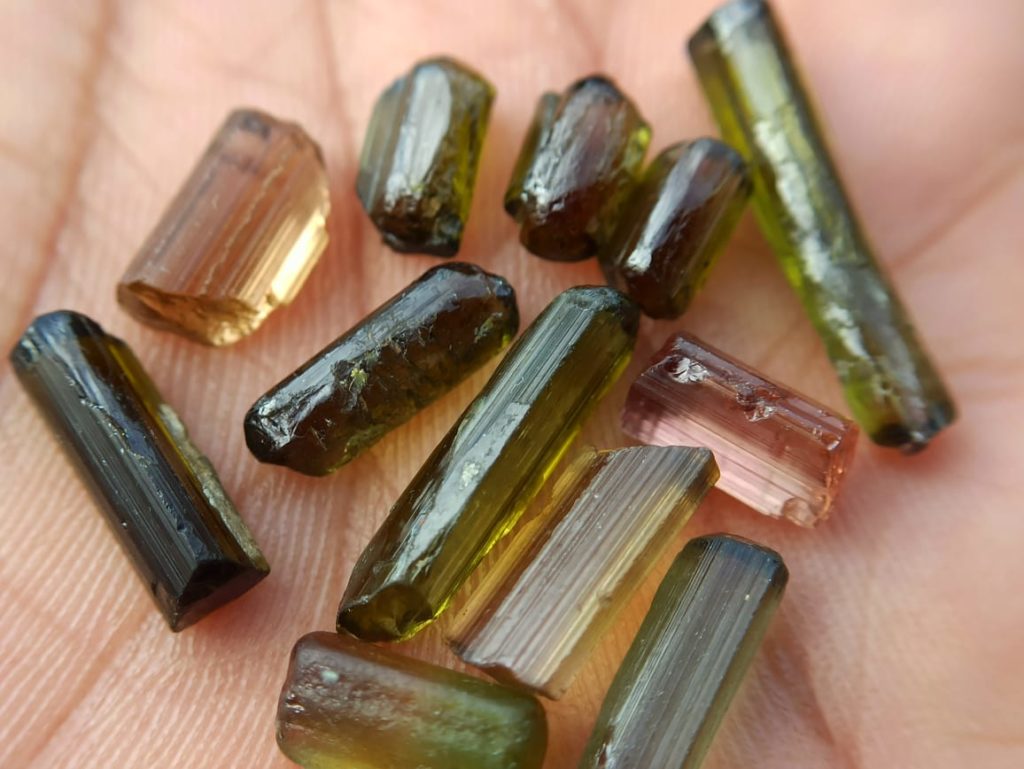 Facet Grade Natural Tourmaline Crystals Collection