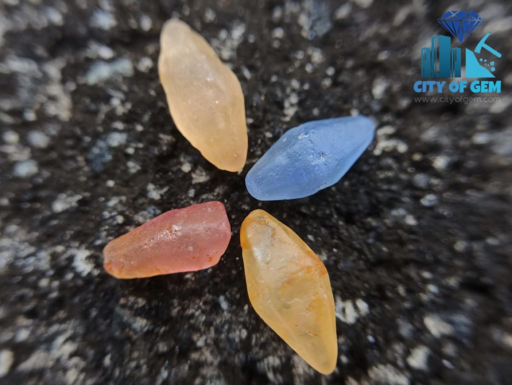 Ceylon Natural Sapphire Complete Crystals Collection with Unique ...