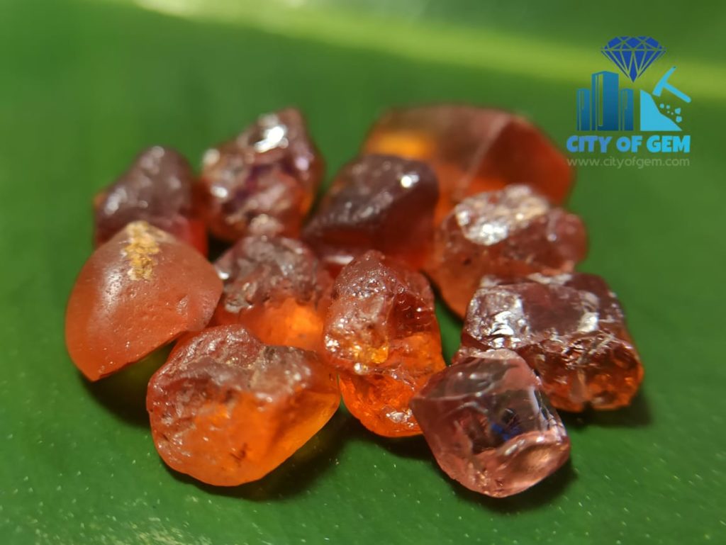 Natural Lotus Garnet, Spessartite Garnet and Hessonite Garnet Mix Lot