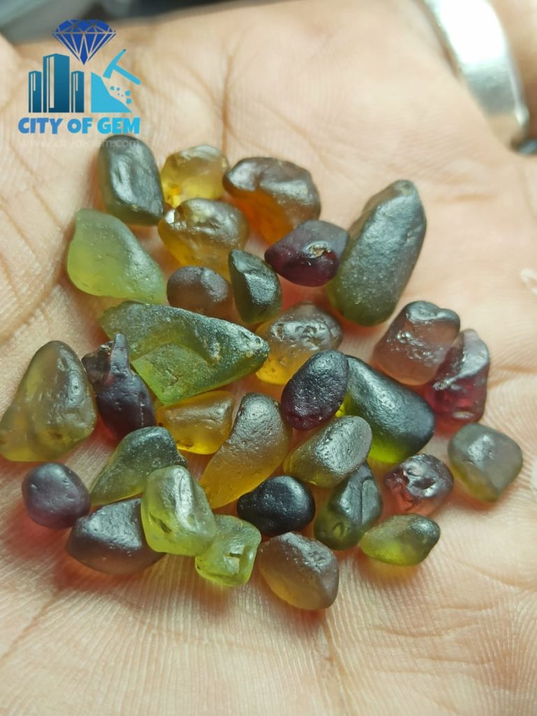 Ceylon Natural Mix Colour Facet Grade Rough Zircon Collection