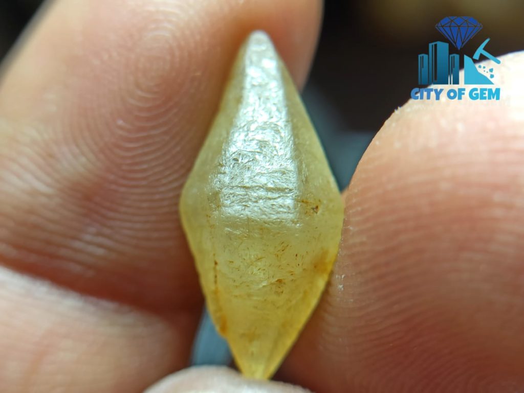 Ceylon Natural Yellow Sapphire Crystal Couple (Visible naturally ...