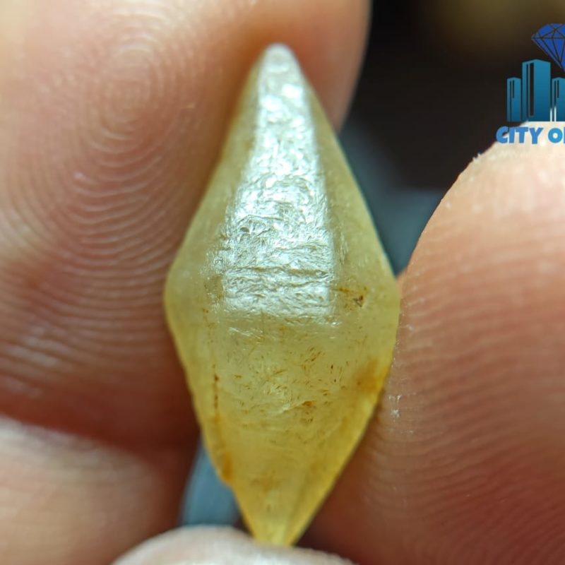 Ceylon Natural Yellow Sapphire Crystal Couple (Visible naturally ...