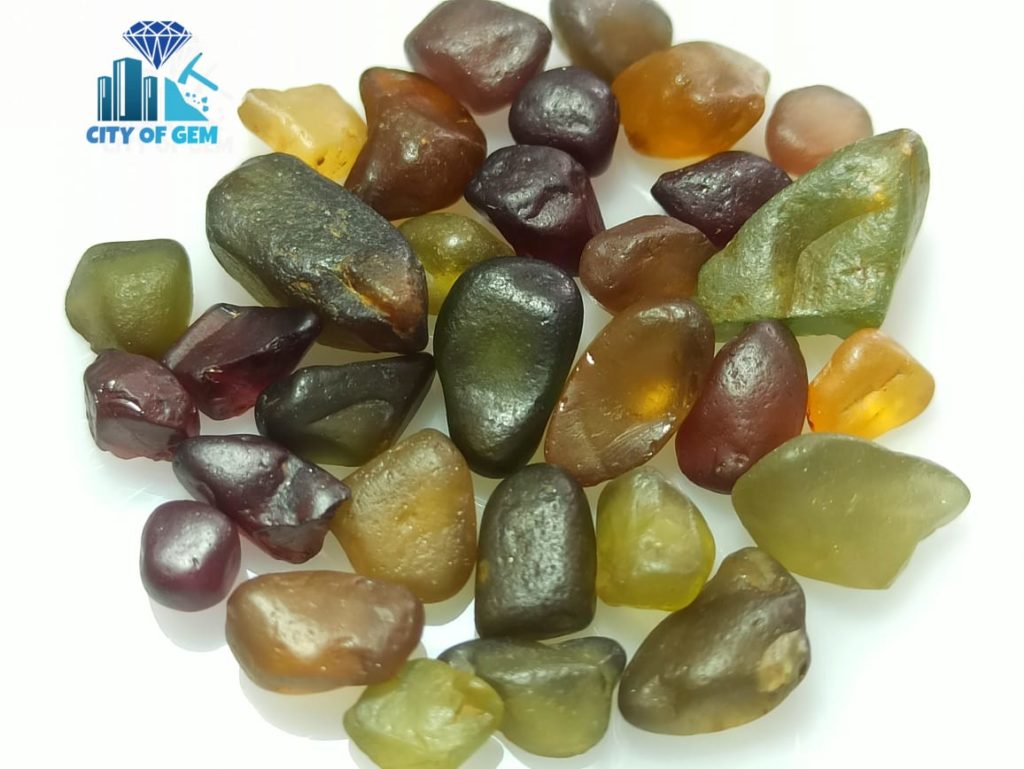 Ceylon Natural Mix Colour Facet Grade Rough Zircon Collection