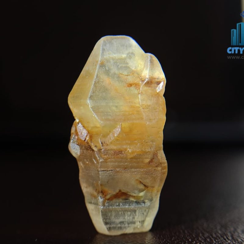 Ceylon Natural Yellow Sapphire Crystal Couple (Visible naturally ...