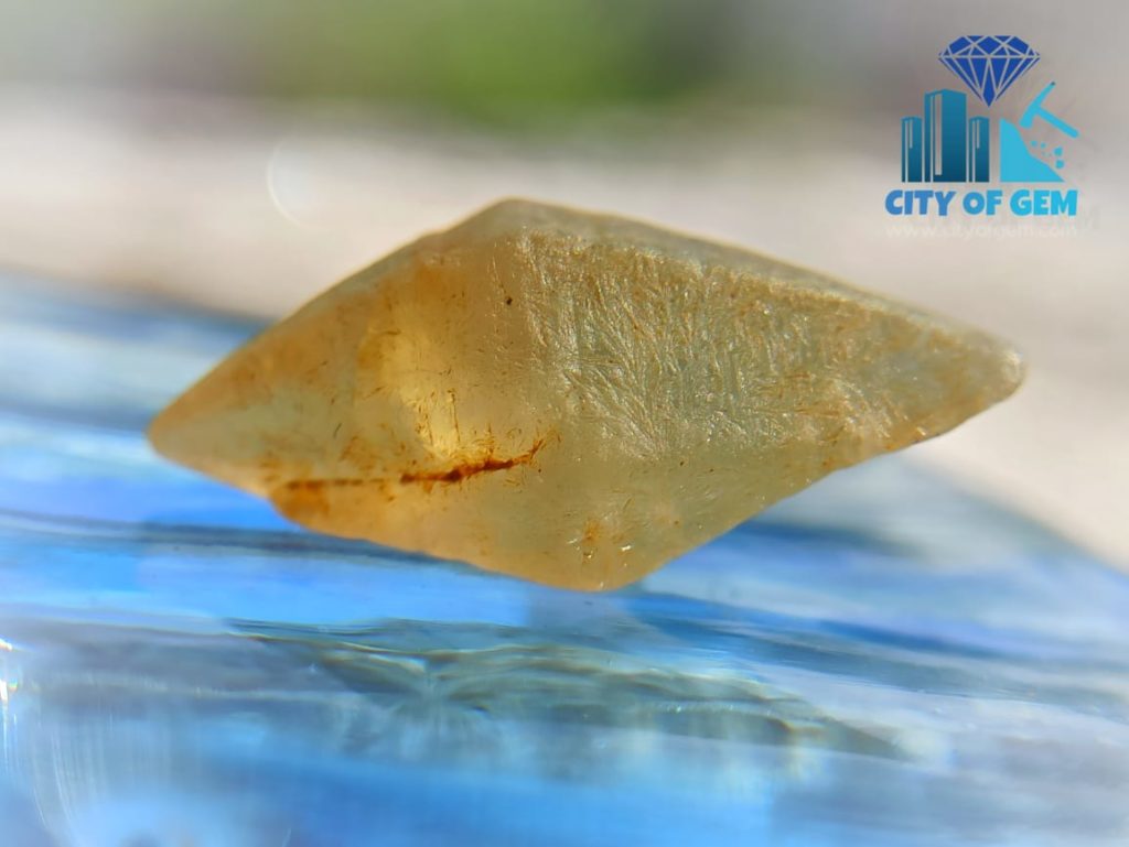 Ceylon Natural Yellow Sapphire Crystal Couple (Visible naturally ...