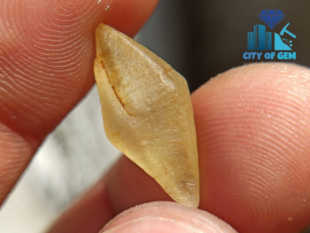 Ceylon Natural Yellow Sapphire Crystal Couple (Visible naturally ...