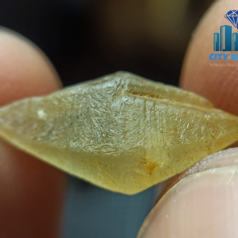 Ceylon Natural Yellow Sapphire Crystal Couple (Visible naturally ...