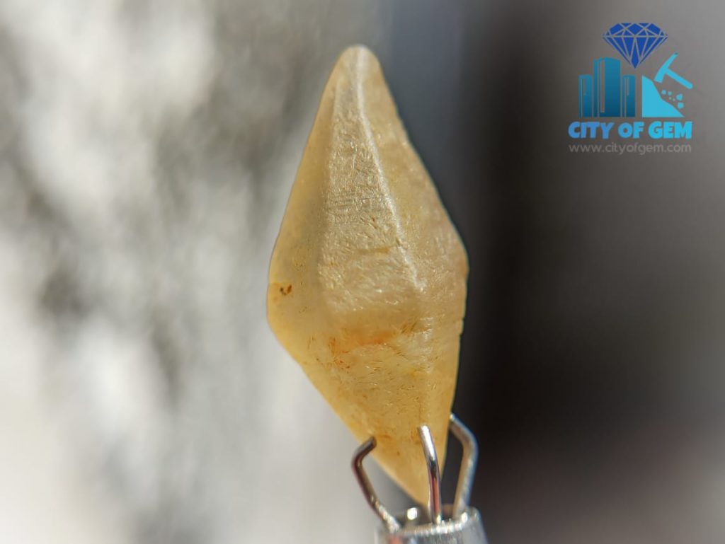 Ceylon Natural Yellow Sapphire Crystal Couple (Visible naturally ...