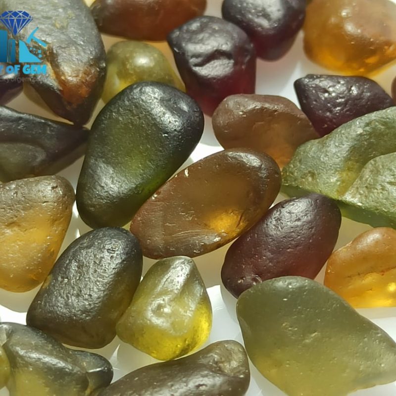 Ceylon Natural Mix Colour Facet Grade Rough Zircon Collection