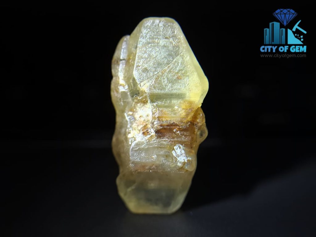 Ceylon Natural Yellow Sapphire Crystal Couple (Visible naturally ...