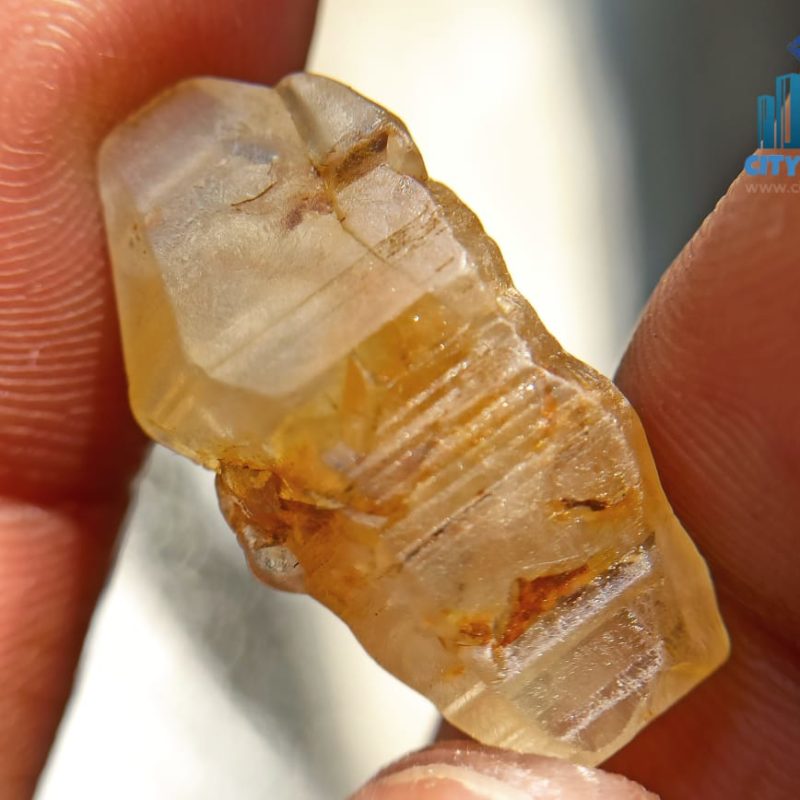 Ceylon Natural Yellow Sapphire Crystal Couple (Visible naturally ...