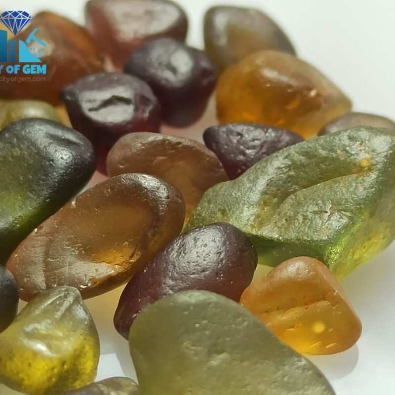 Ceylon Natural Mix Colour Facet Grade Rough Zircon Collection