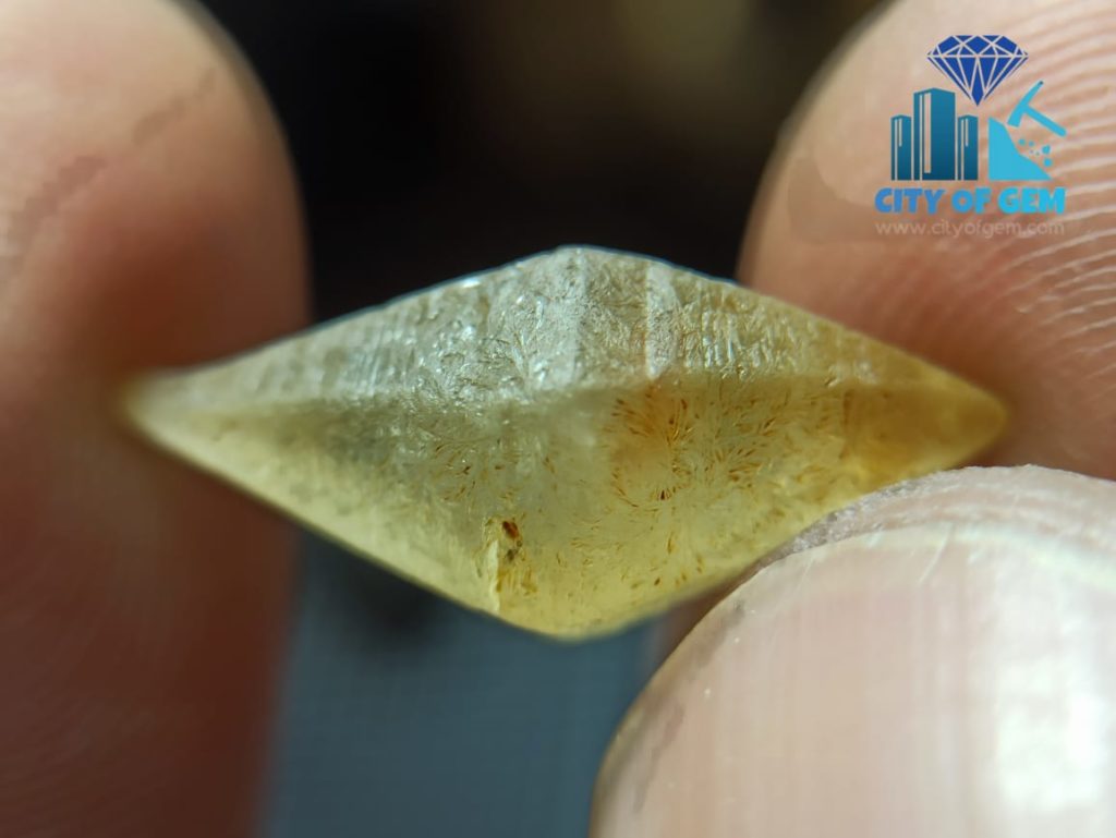 Ceylon Natural Yellow Sapphire Crystal Couple (Visible naturally ...