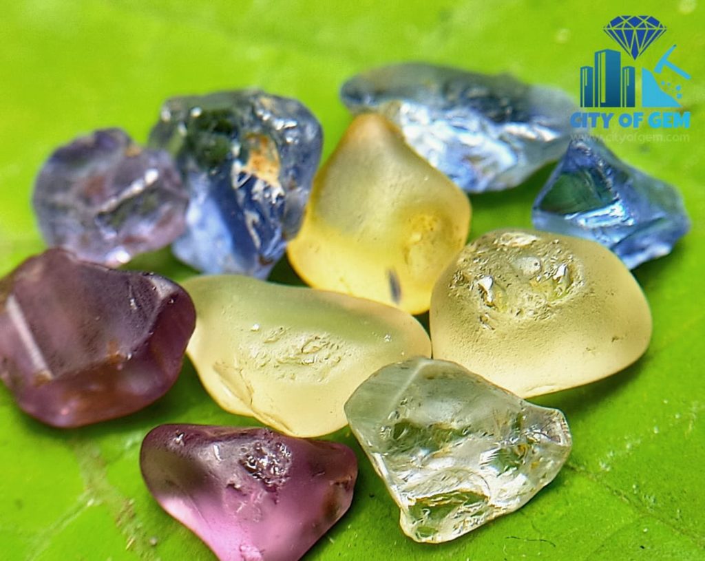 Ceylon Natural Sapphire Facet Grade Rough Gemstones Collection from ...