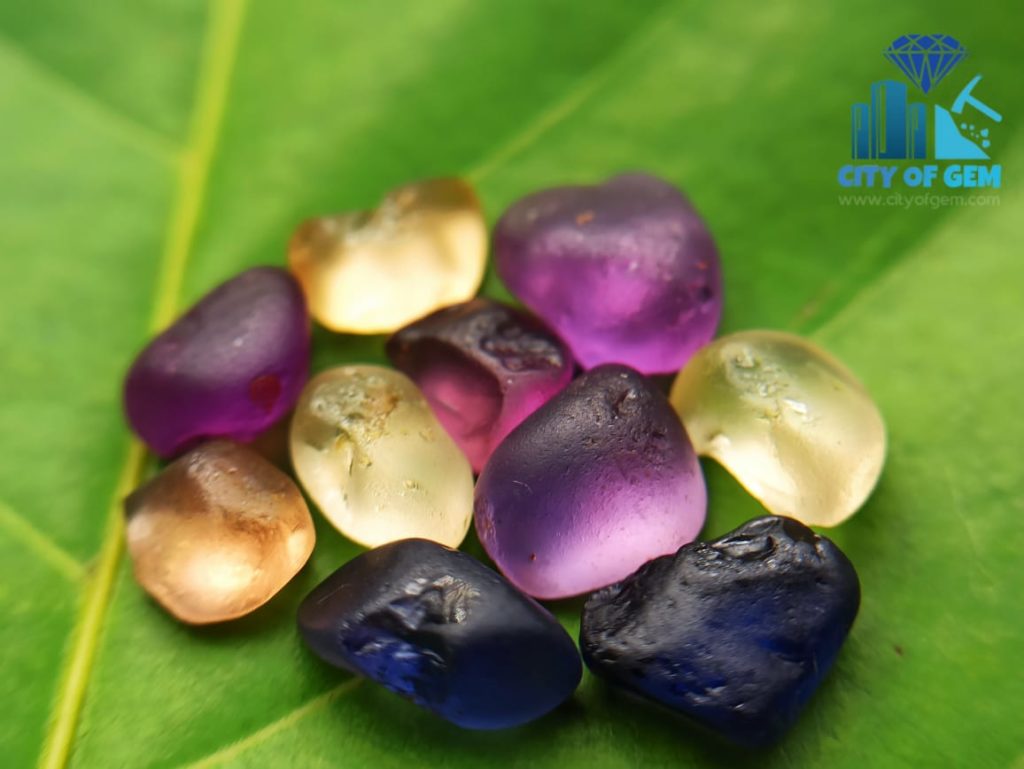 High Quality Ceylon Natural Mix Sapphire collection with unique colors ...