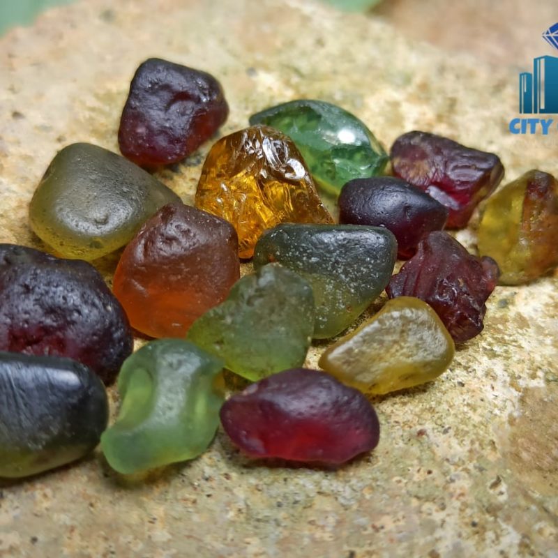 Natural Facet Grade Rough Zircon Collection from Sri Lanka