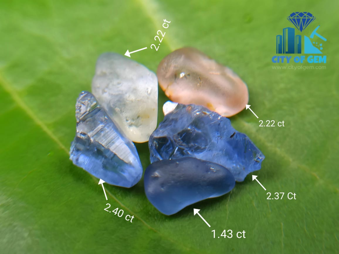 Ceylon Natural Facet Grade Sapphire Rough Collection