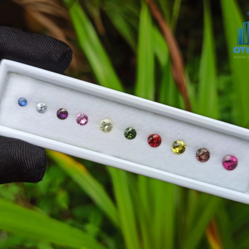 Natural Multicolour Gemstones Round Lot With Different Gem Varieties