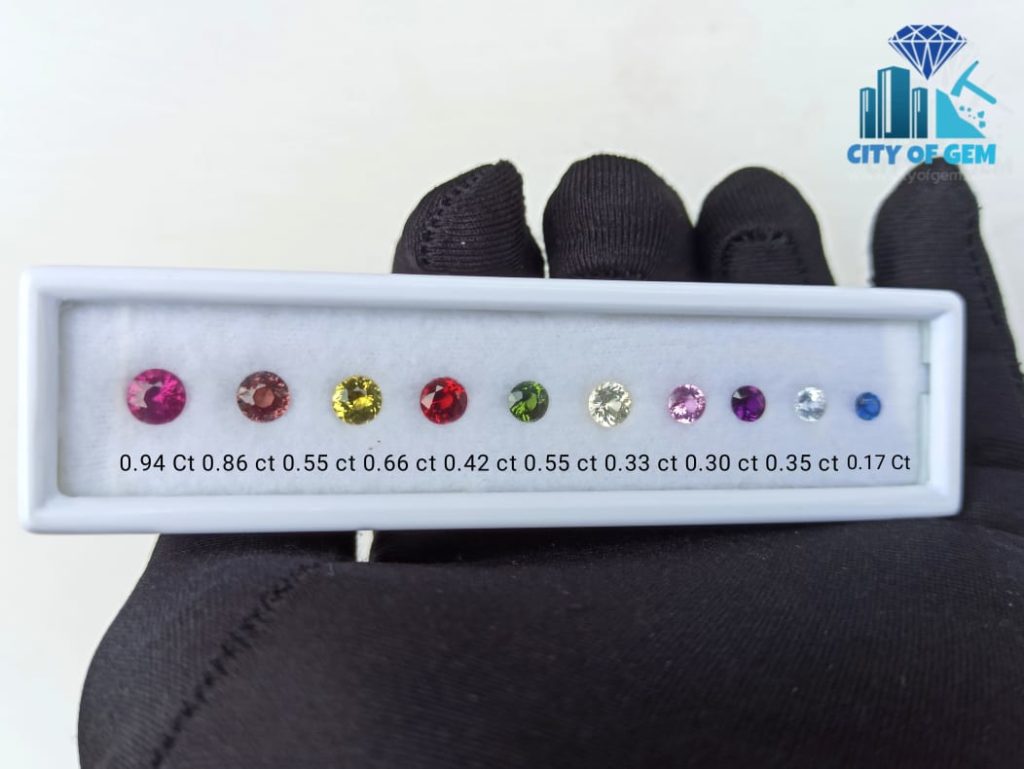 Natural Multicolour Gemstones Round Lot With Different Gem Varieties