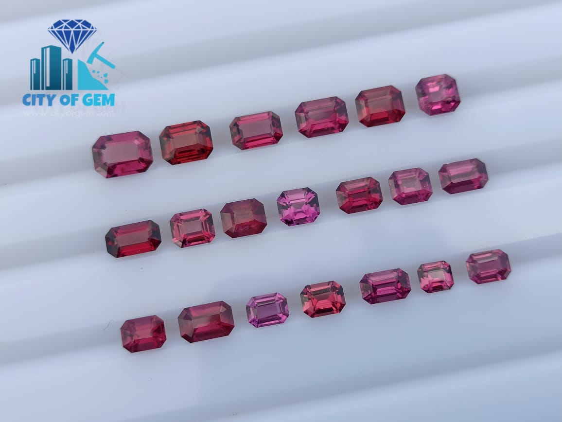 SRI LANKAN ELAHERA GARNET FACETED OCTAGON COLLECTION