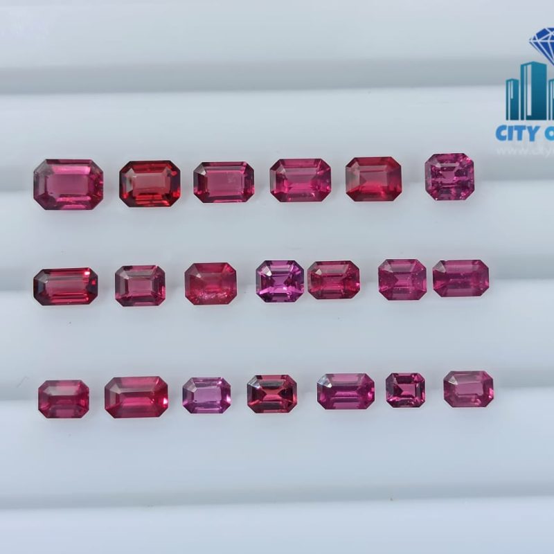 SRI LANKAN ELAHERA GARNET FACETED OCTAGON COLLECTION