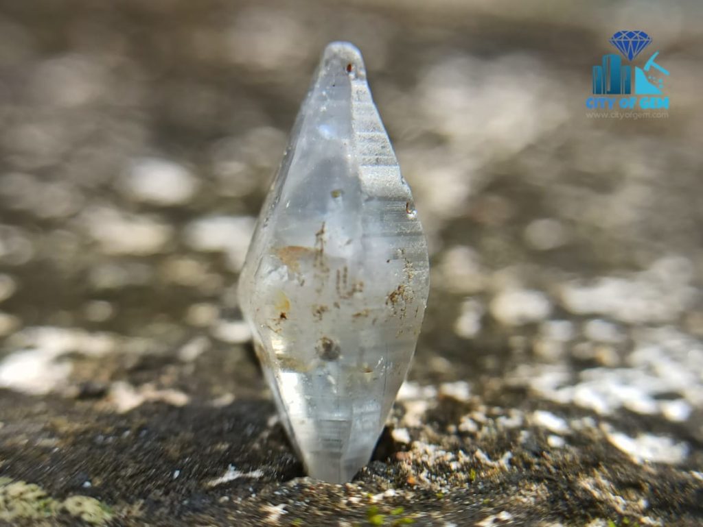 Natural Double Terminated Bipyramidal Sapphire Complete Crystal