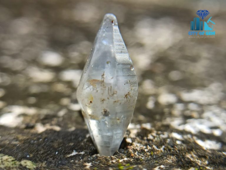 Natural Double Terminated Bipyramidal Sapphire Complete Crystal